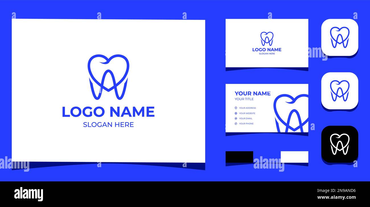 Template Logo Creative Initial letter A in Tooth shape, Logo Dental or ...