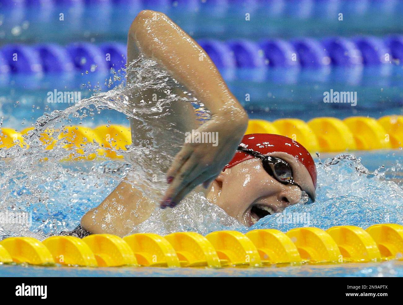 Britain's Rebecca Adlington competes in the women's 800-meter freestyle ...