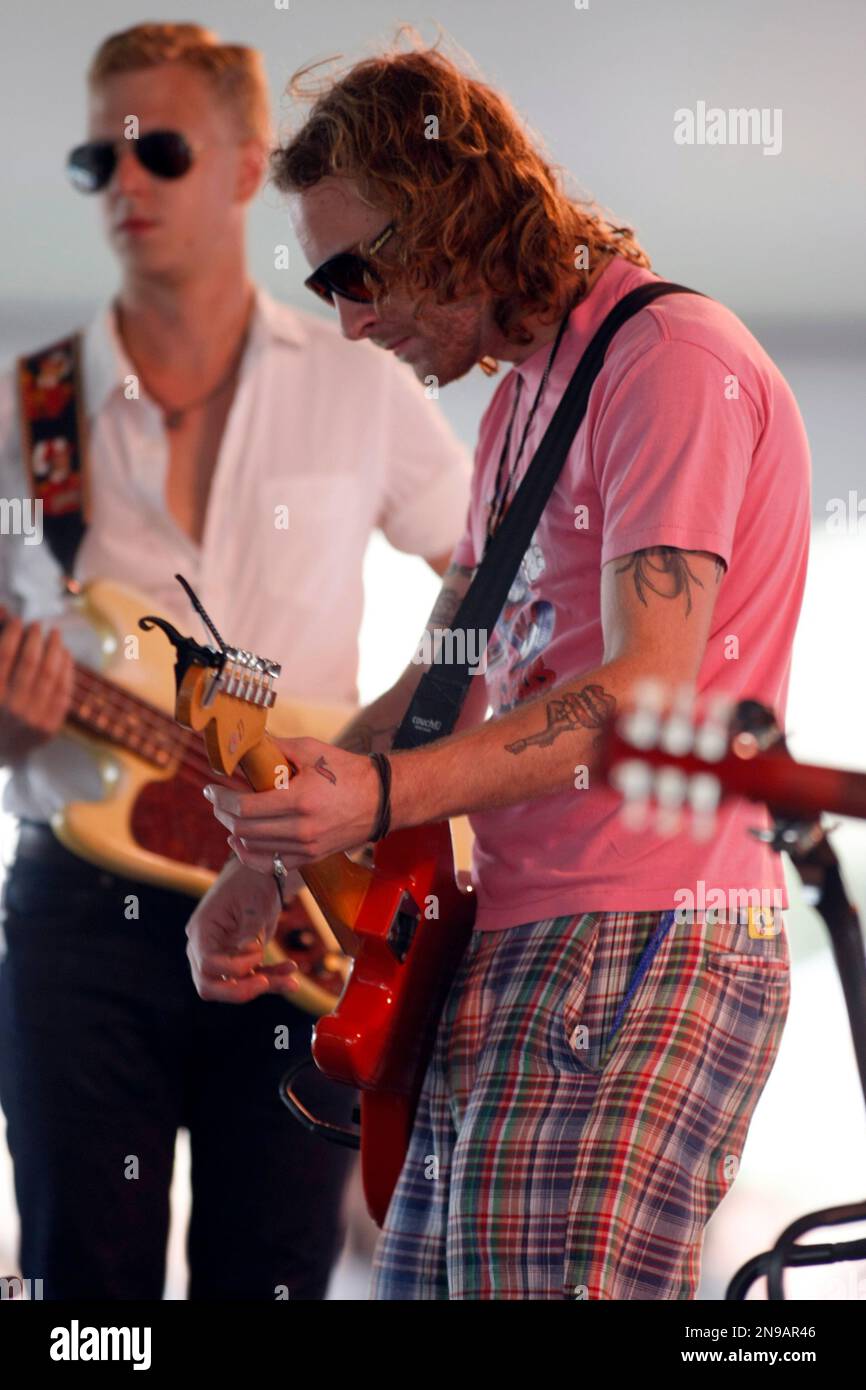 John McCauley and Chris Ryan of Deer Tick performs at the Newport Folk ...