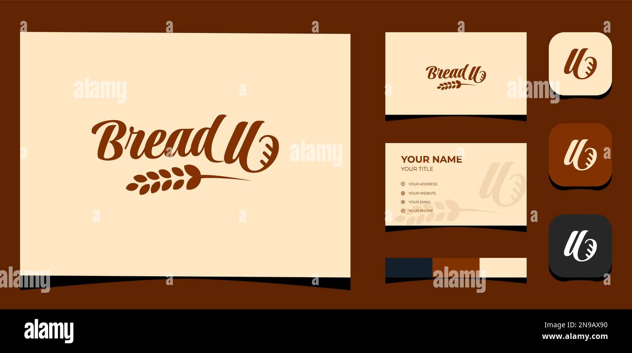 Template Logo Creative Initial U With Bread shape, Minimalist modern ...