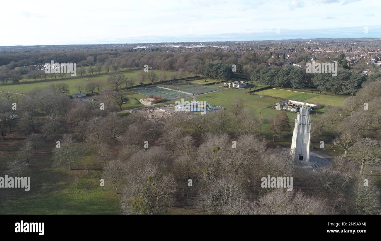 War Memorial Park Aerial View Stock Photo - Alamy