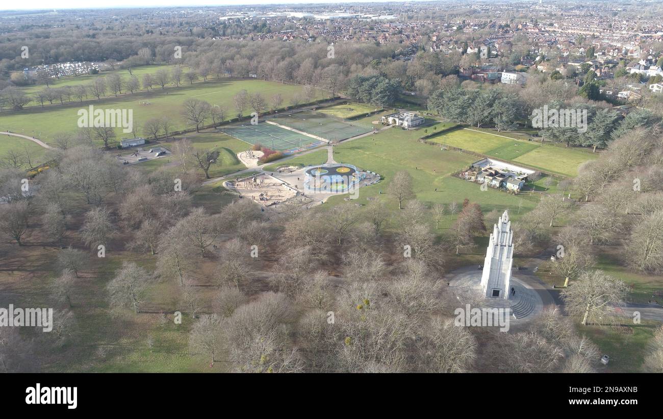 War Memorial Park Aerial View Stock Photo - Alamy