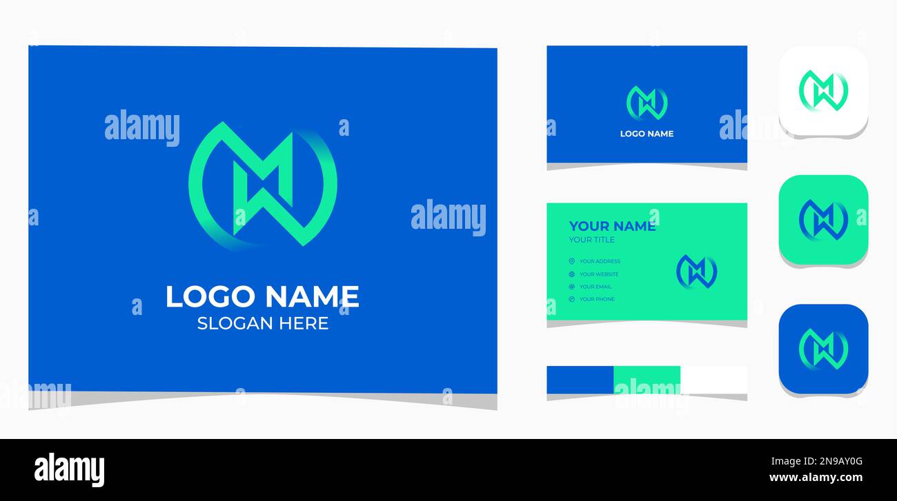 Template Logo Creative initial letter M and W infinity shape. Creative ...