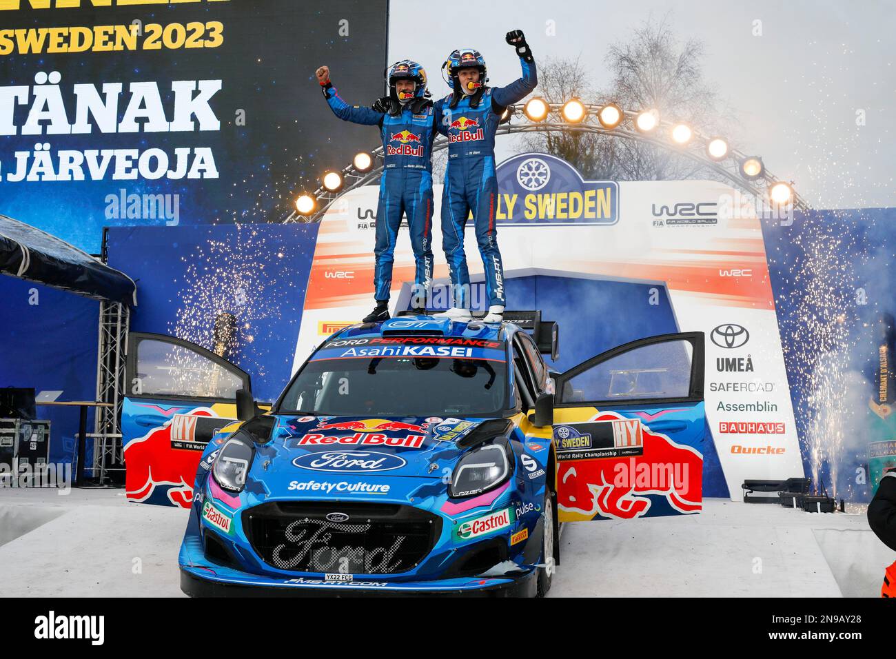 UMEÅ 20230212 Ott Tänak and Martin Järveoja, Estonia, in a Ford Puma ...