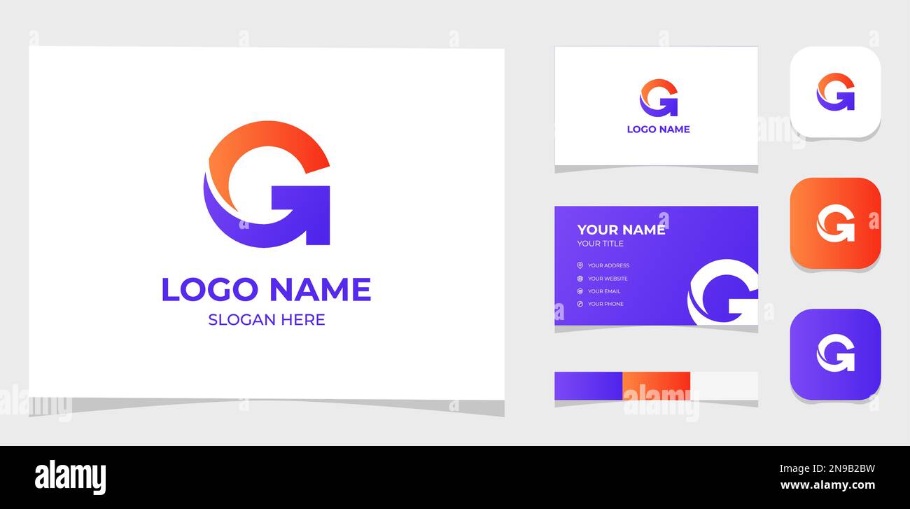 Template Logo Creative Initial Letter G and Arrow shape. Creative ...