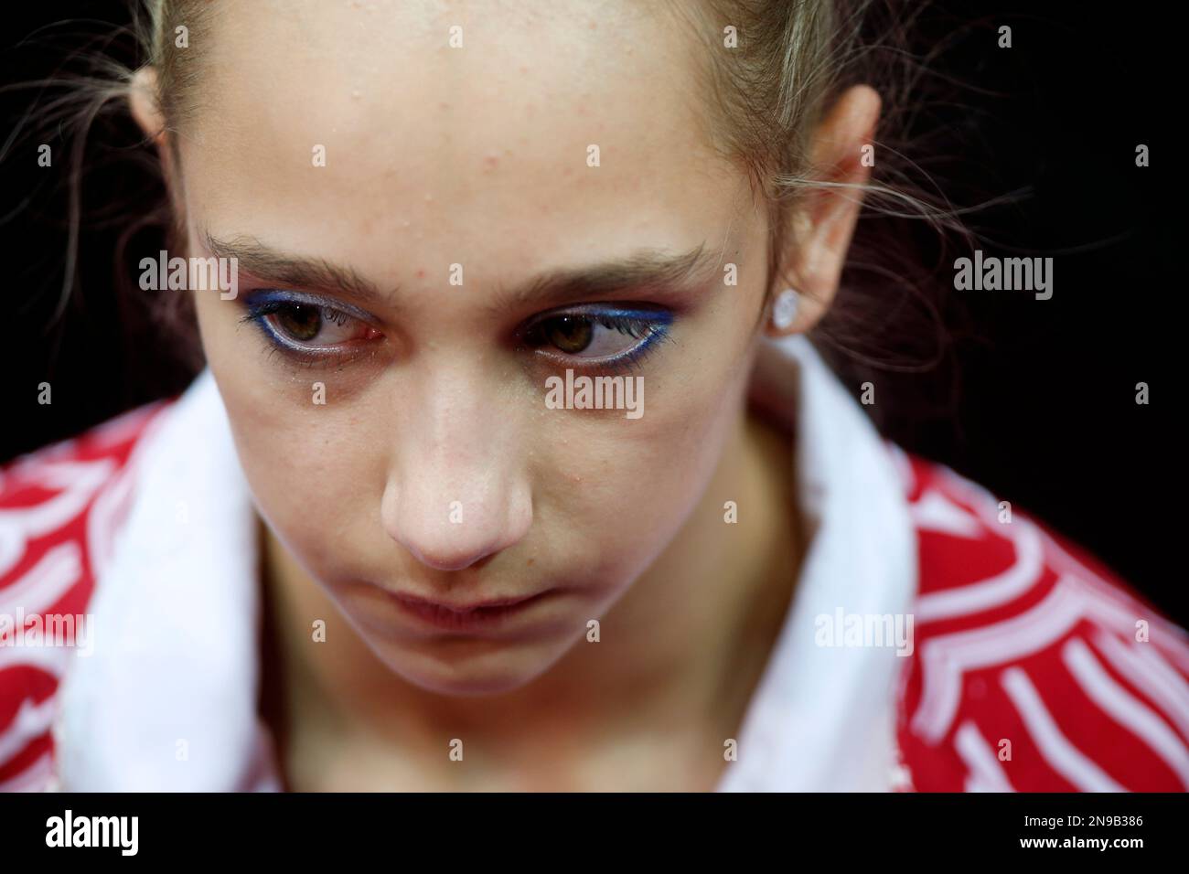 Russian Gymnast And Silver Medallist Victoria Komova Stands For The