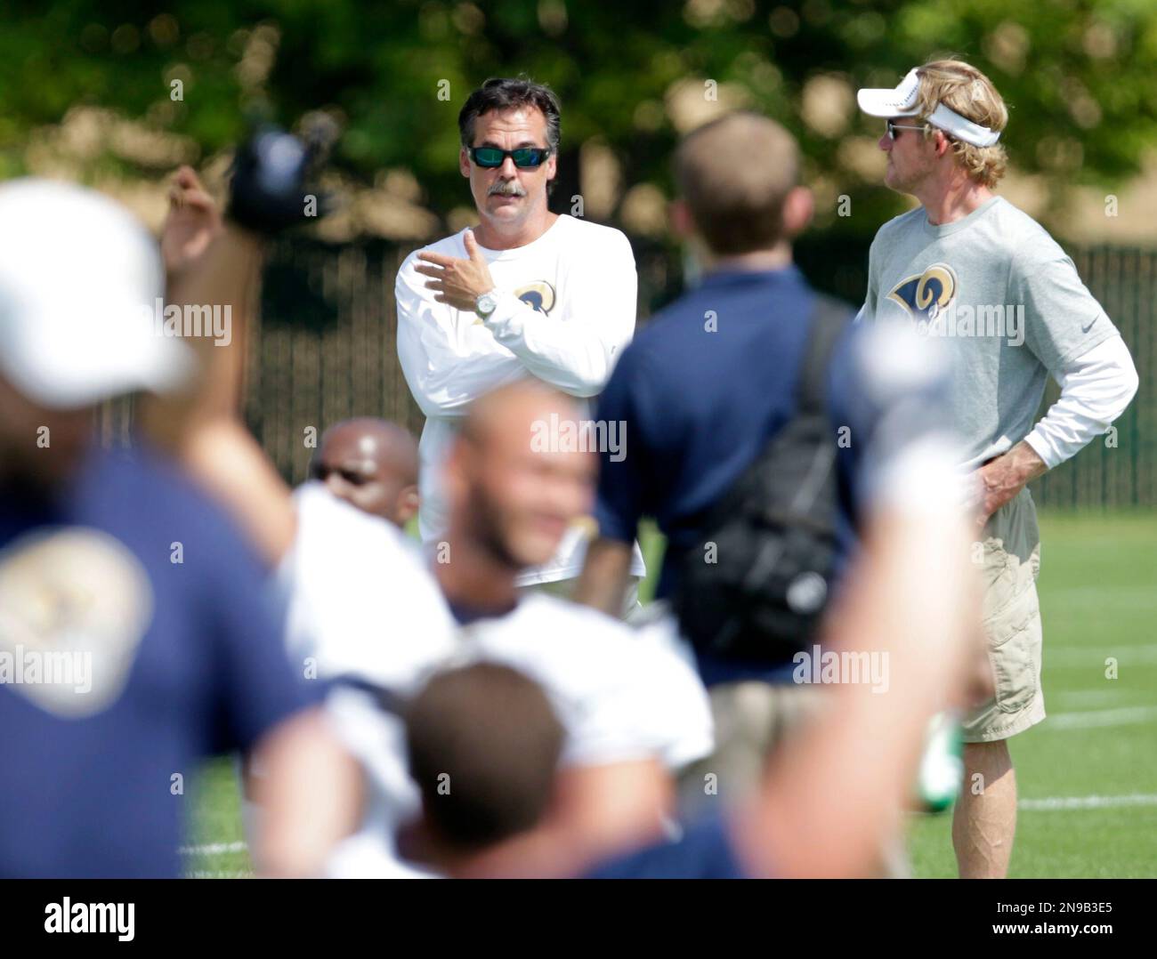 St. Louis Rams head coach Jeff Fisher during NFL football training camp ...