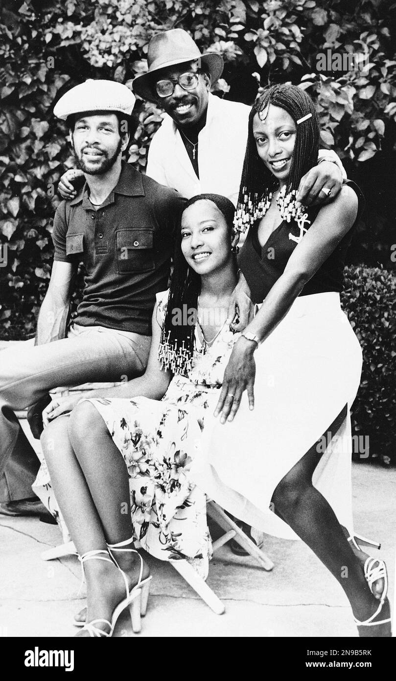 The music group A Taste of Honey poses for a photographer during an ...