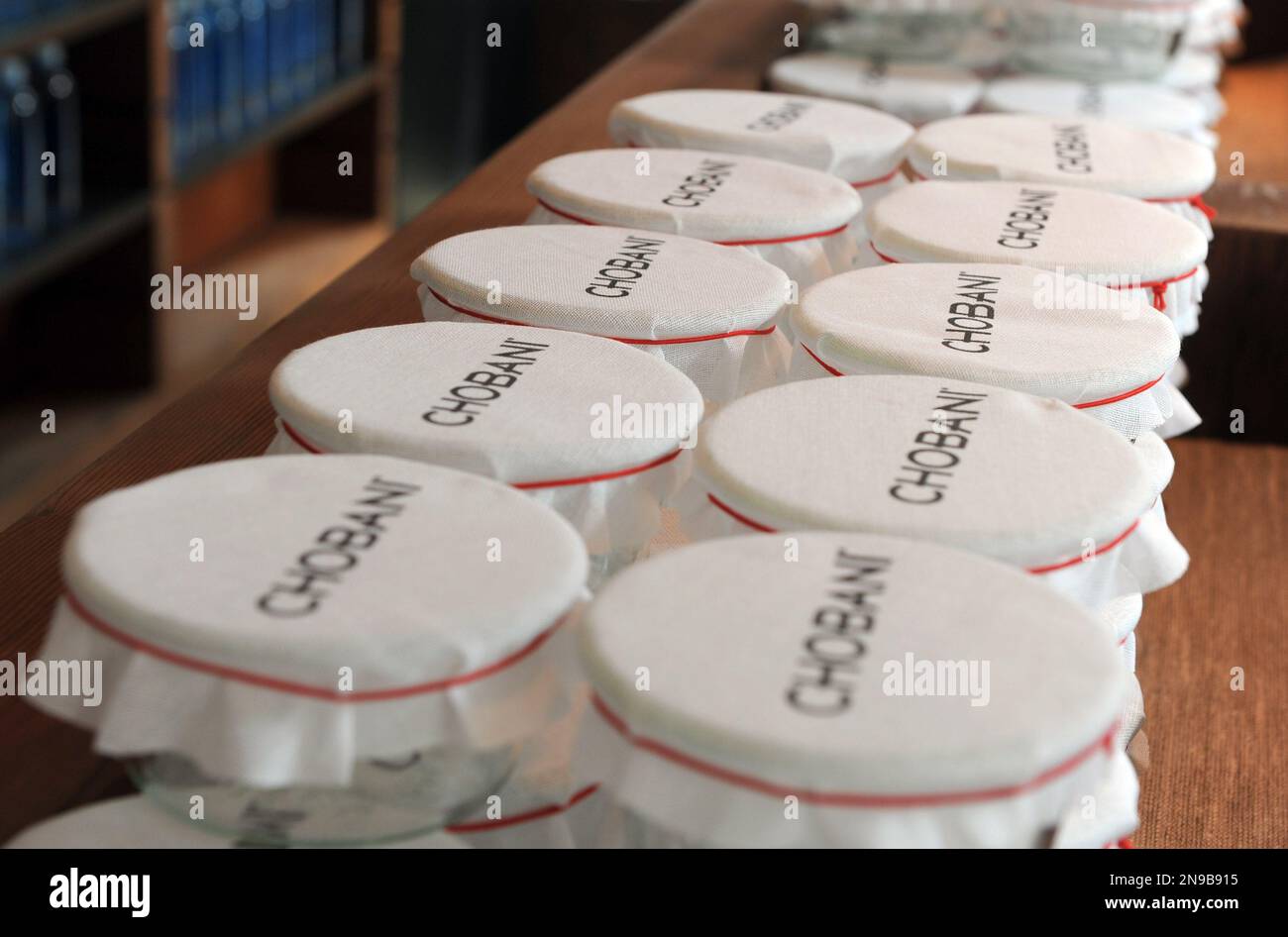 Chobani yogurt jars are on display at Chobani SoHo, a first-of-its-kind ...