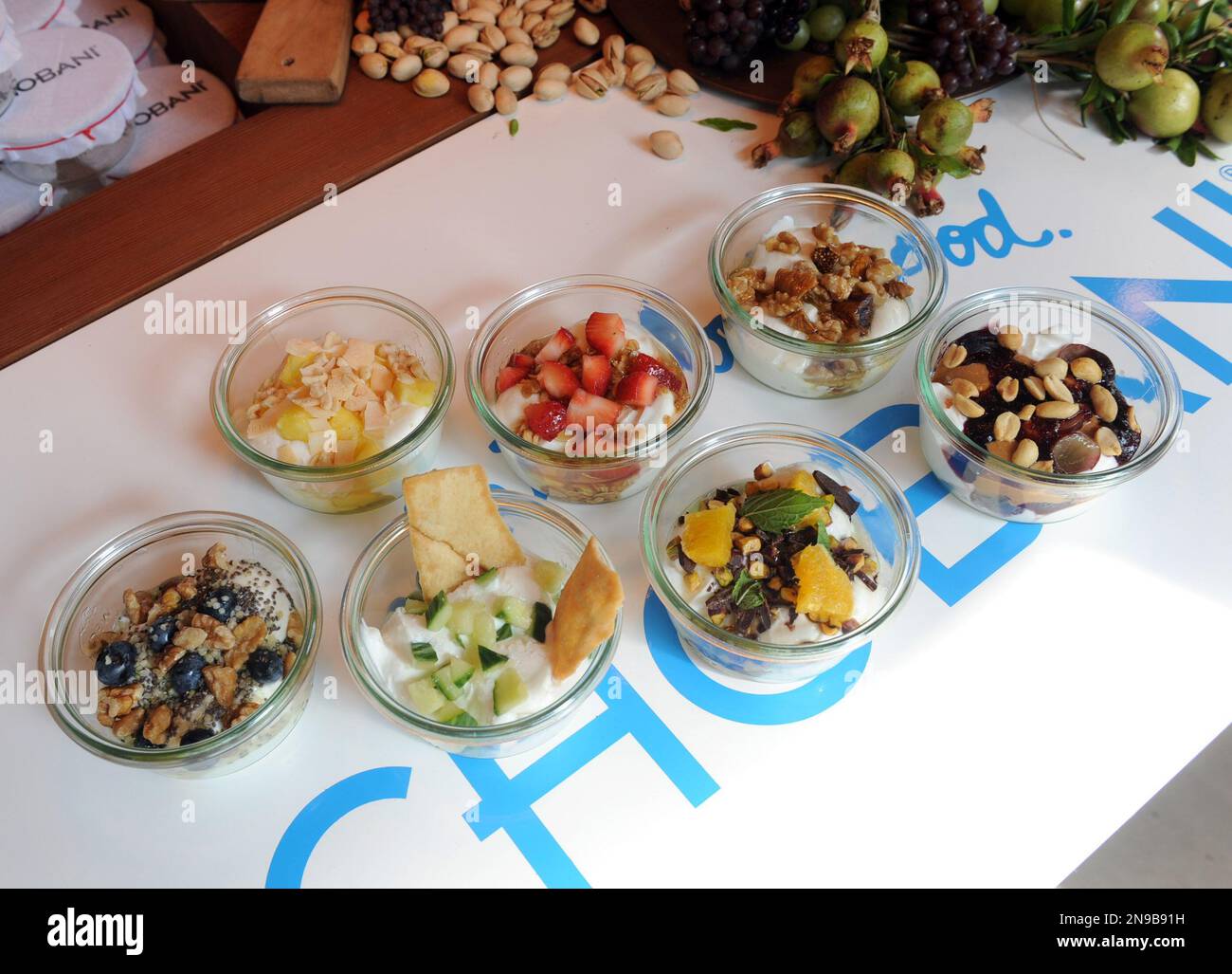 Chobani yogurt creations are on display at Chobani SoHo, a first-of-its ...
