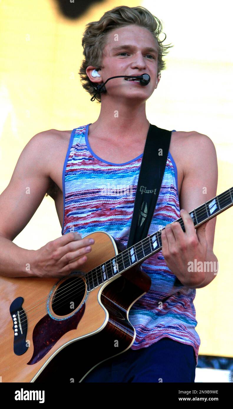 Pop singer Cody Simpson performs Monday, July 23, 2012 at the ...