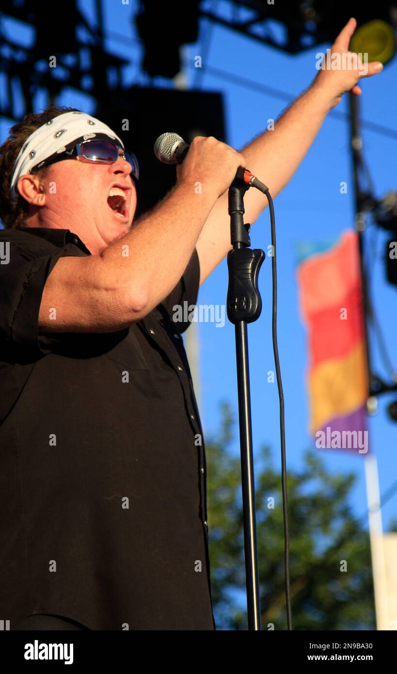 Mike Reno, lead singer of the rock group Loverboy, performs Tuesday ...