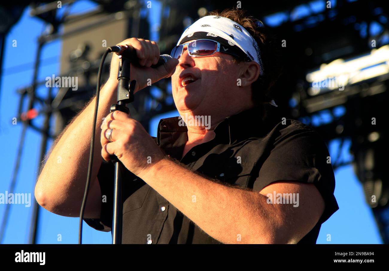Mike Reno, lead singer of the rock group Loverboy, performs Tuesday ...