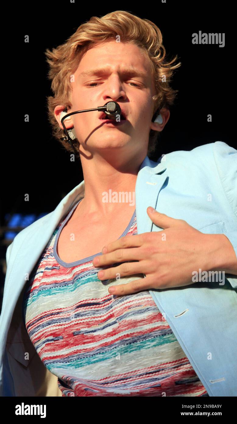 Pop singer Cody Simpson performs Monday, July 23, 2012 at the ...