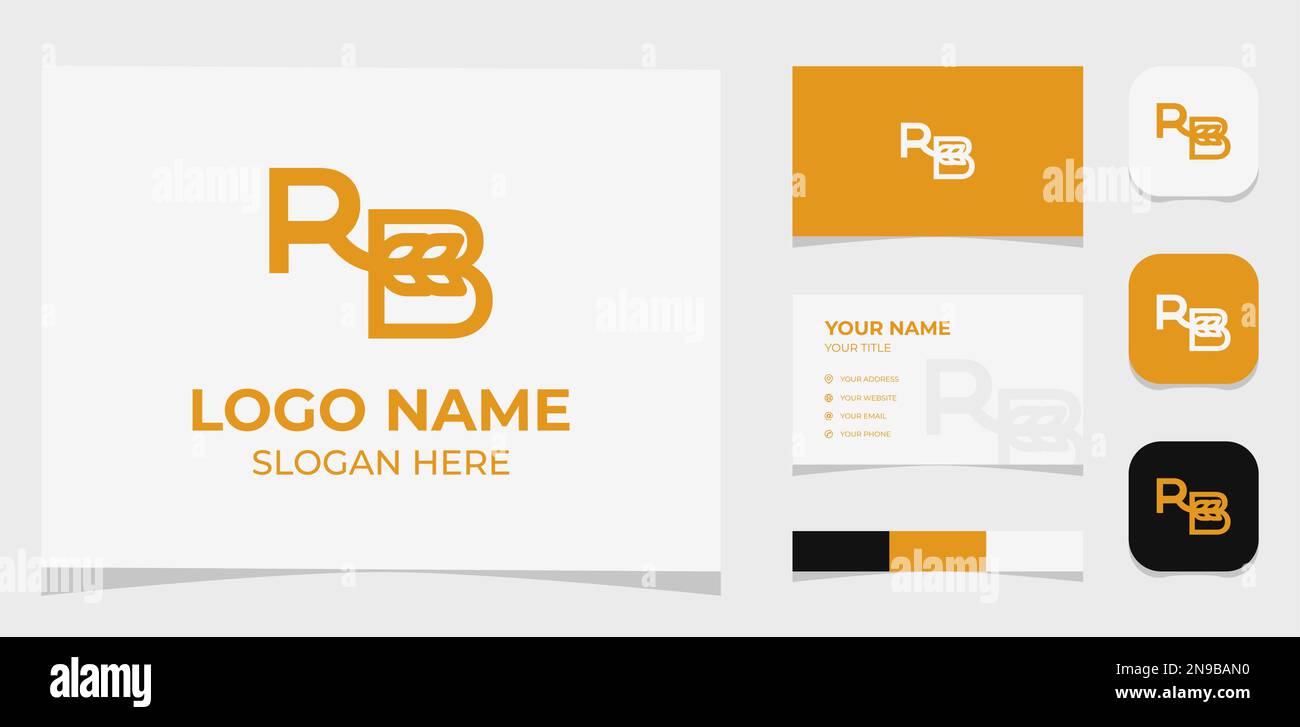 Template Logo Creative Initial Letter R and B and Paddy. Creative ...