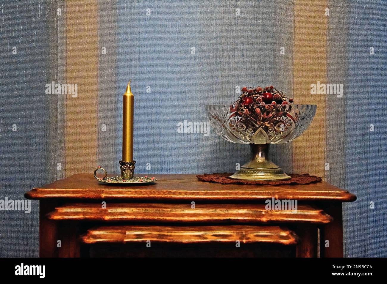 Candlestick old style candle hi-res stock photography and images - Alamy