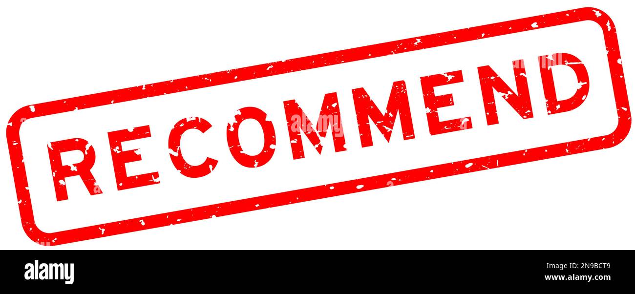 Grunge red recommend word square rubber seal stamp on white background Stock Vector Image & Art ...