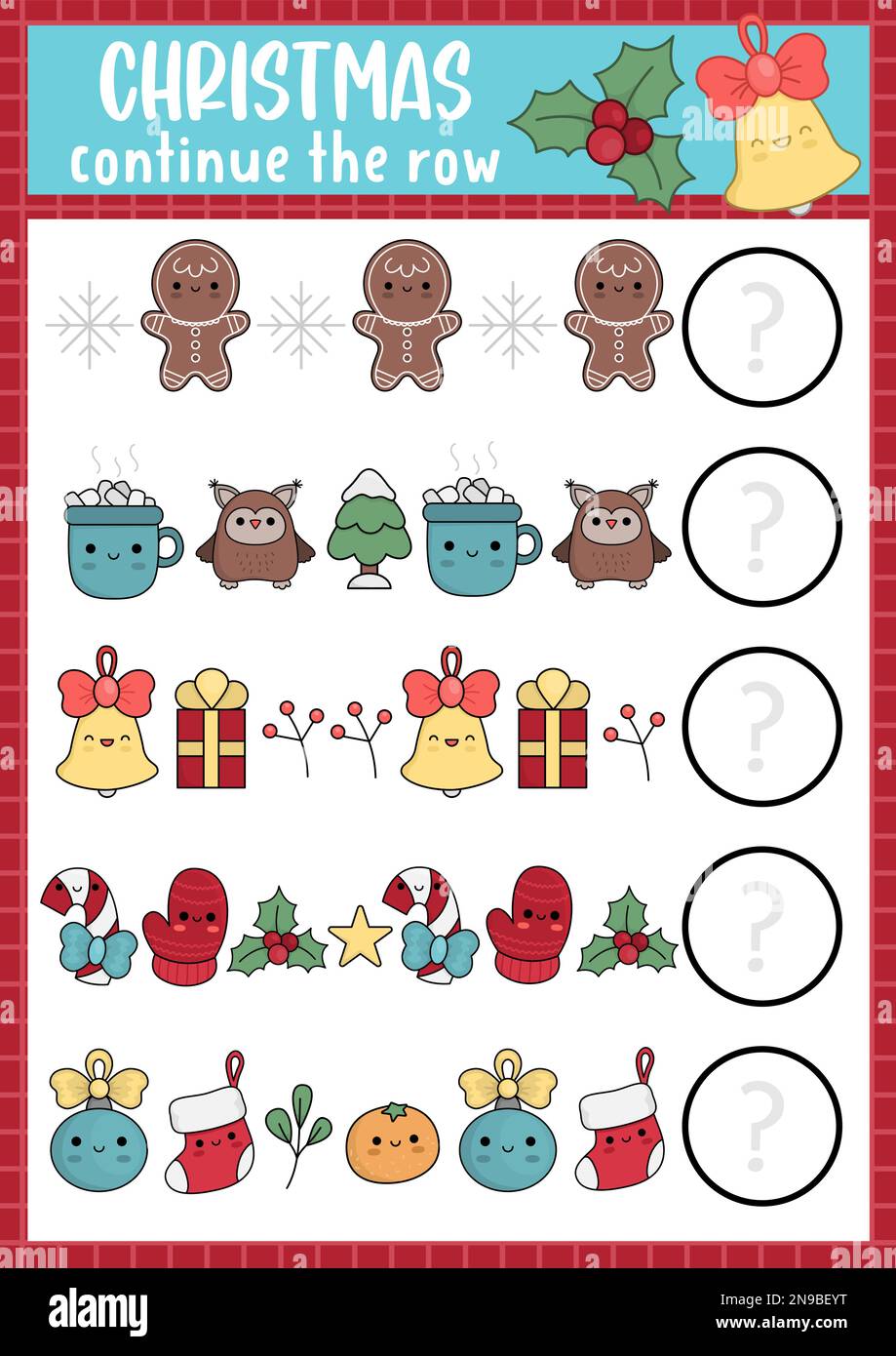 What comes next. Christmas matching activity for preschool children ...