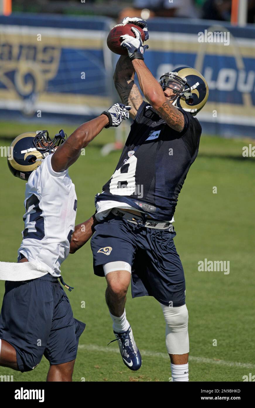 St. Louis Rams wide receiver Austin Pettis (18) catches a pass while ...