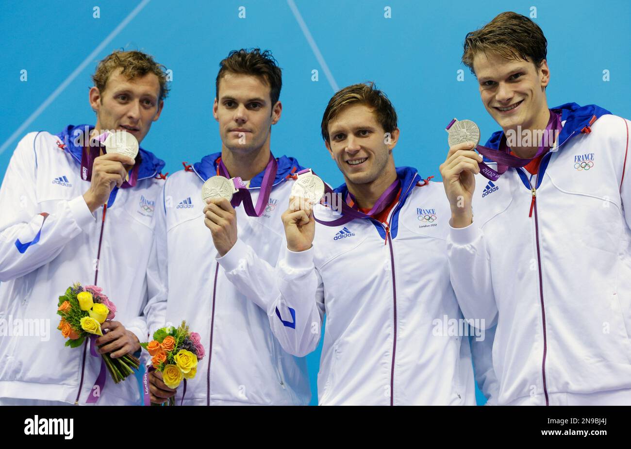 From Left France s Amaury Leveaux France s Gregory Mallet France s