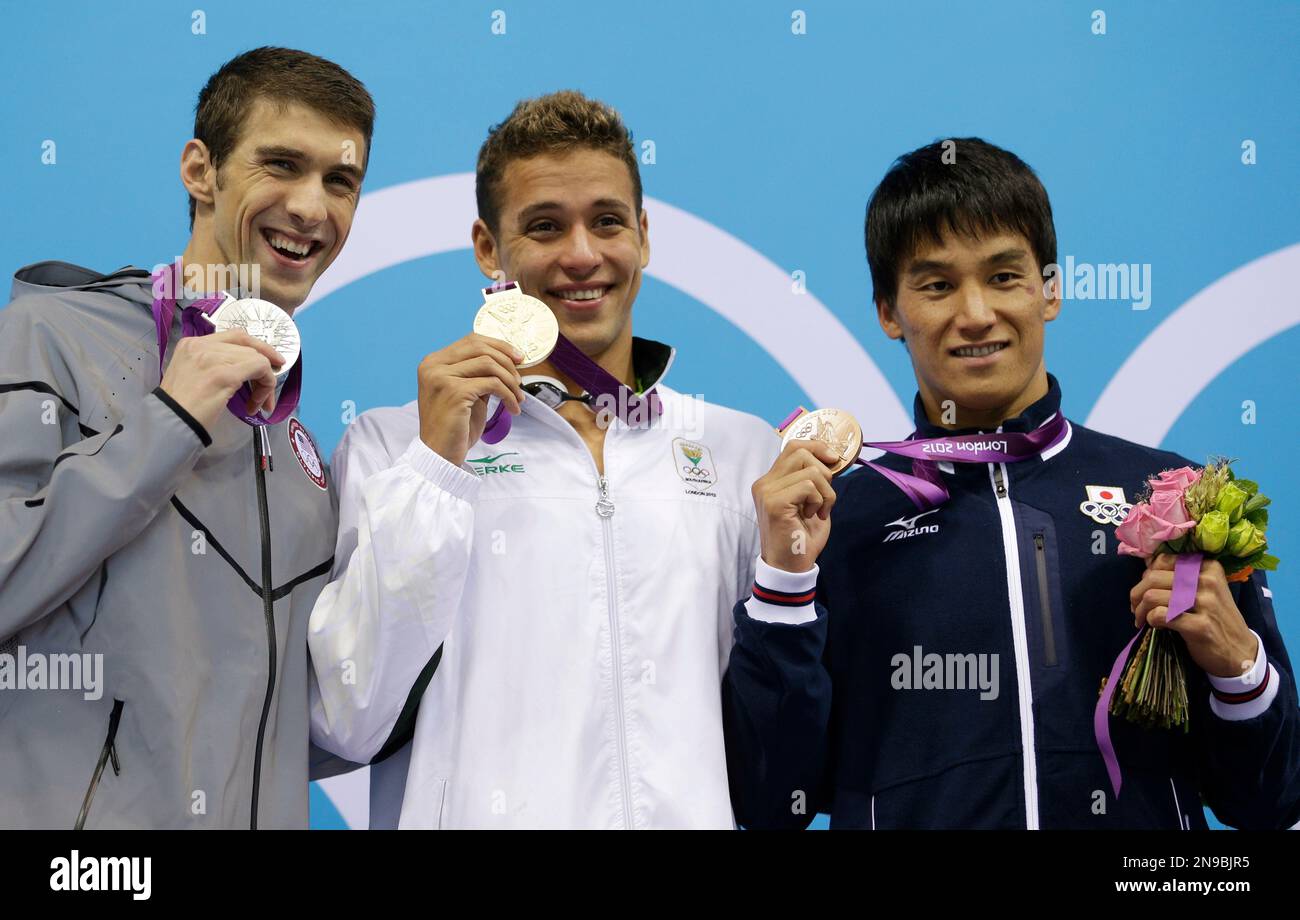 United States' Michael Phelps, South Africa's Chad le Clos and Japan's ...