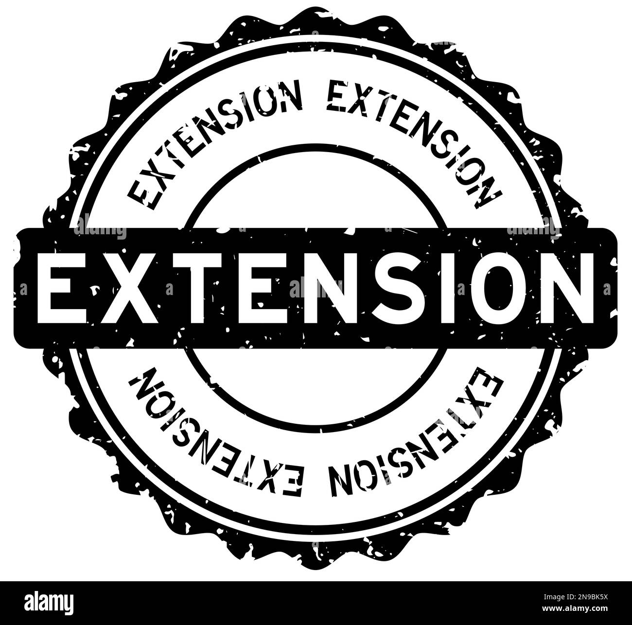 Grunge black extension word round rubber seal stamp on white background Stock Vector Image & Art ...