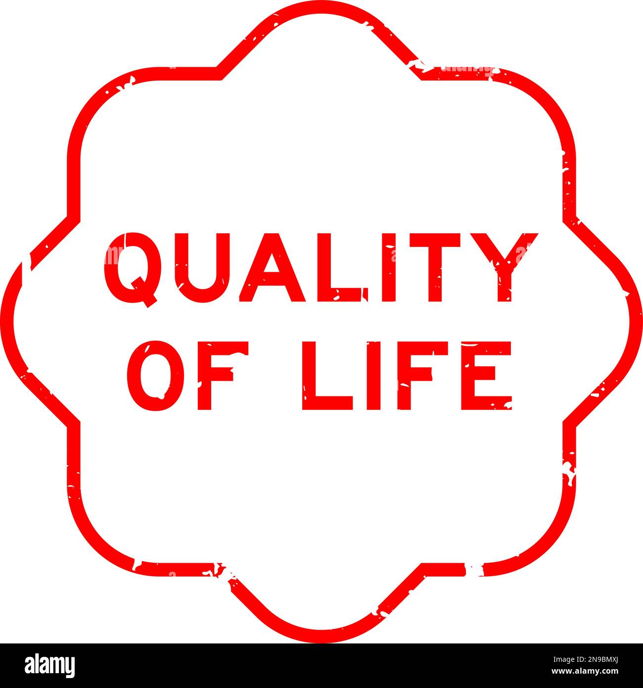 Grunge red quality of life word rubber seal stamp on white background Stock Vector Image & Art ...