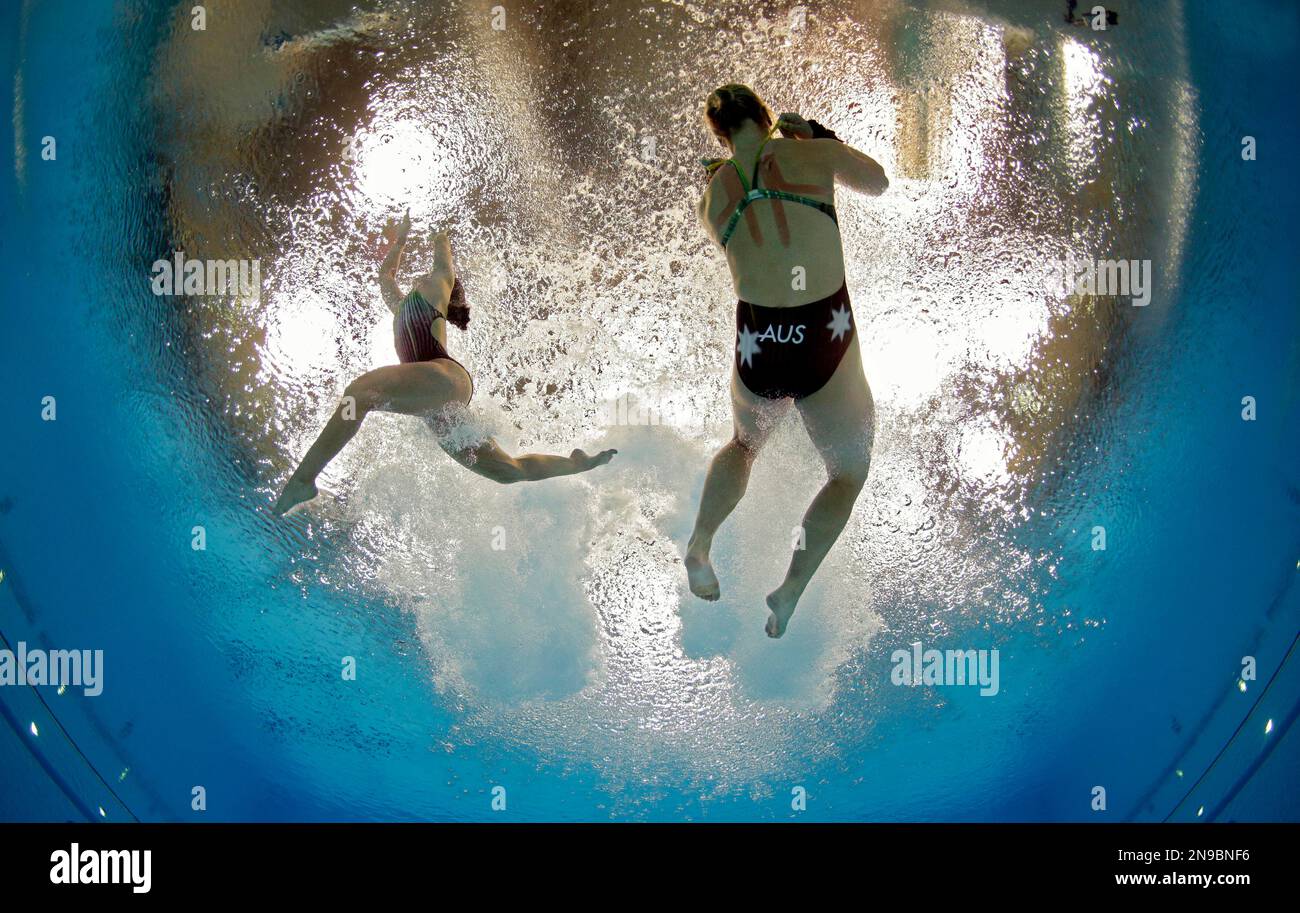 Loudy Wiggins and Rachel Bugg of Australia compete during the women's ...