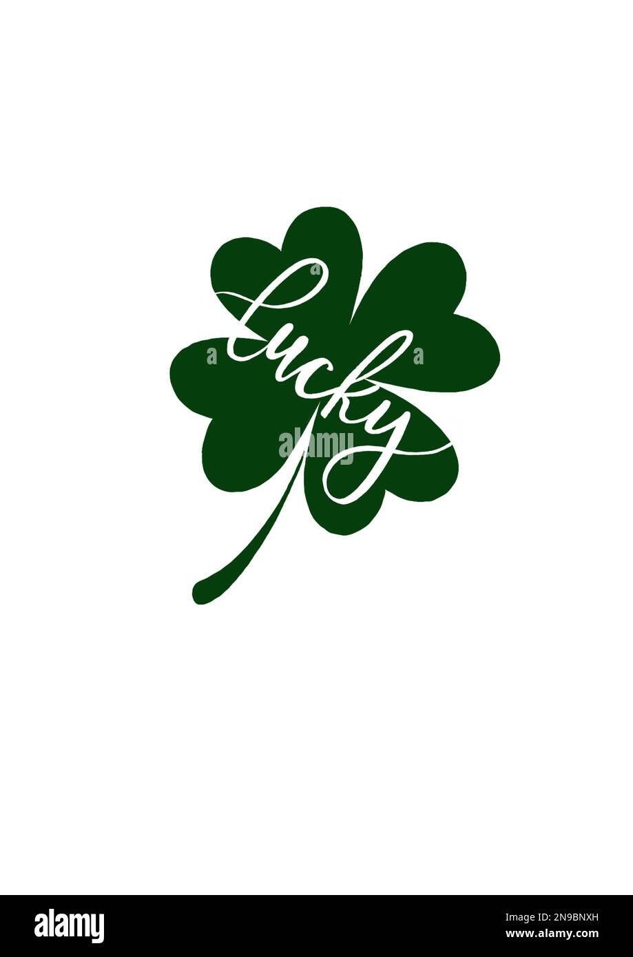 Four leaf clover for good luck. Happy St. Patrick's Day. beautiful ...