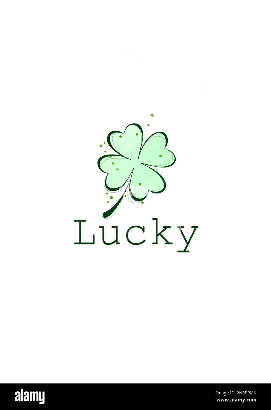 Four leaf clover for good luck. Happy St. Patrick's Day. beautiful ...