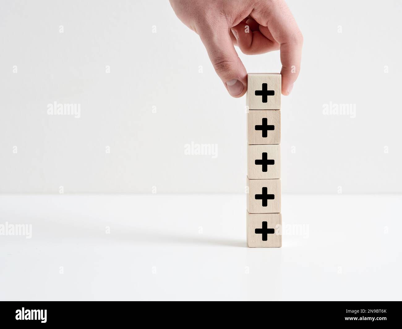 Added value or increasing benefits concept. Progress and profit to ...