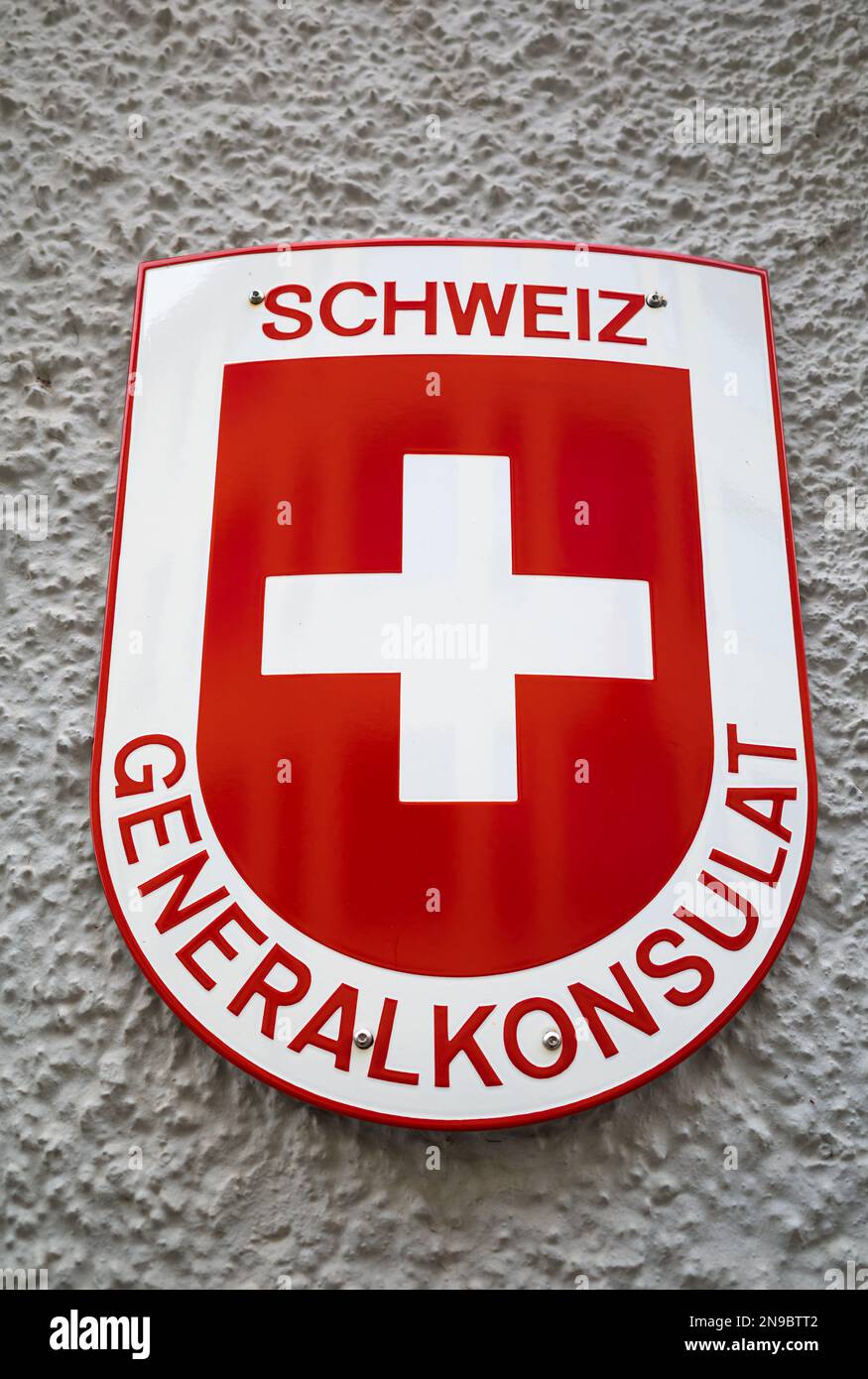 Vaduz, Liechtenstein - November 18, 2022: Emblem of the Consulate ...