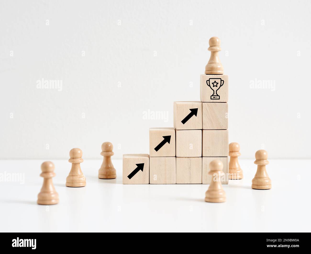 Success and achievement in business career or education. Improving ...