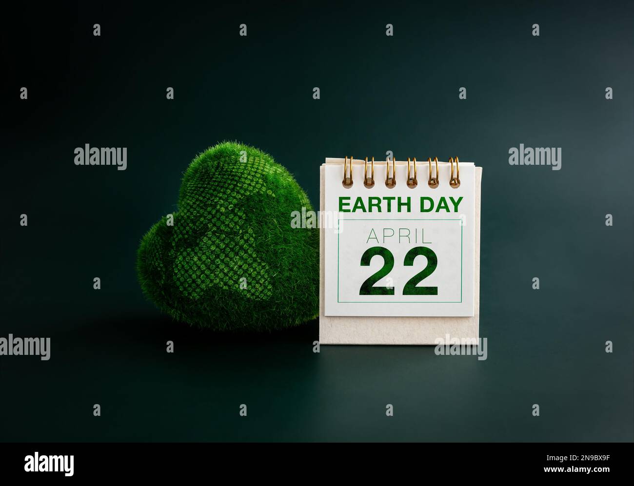Earth day concept. Earth day, April 22, text on the date page on desk ...