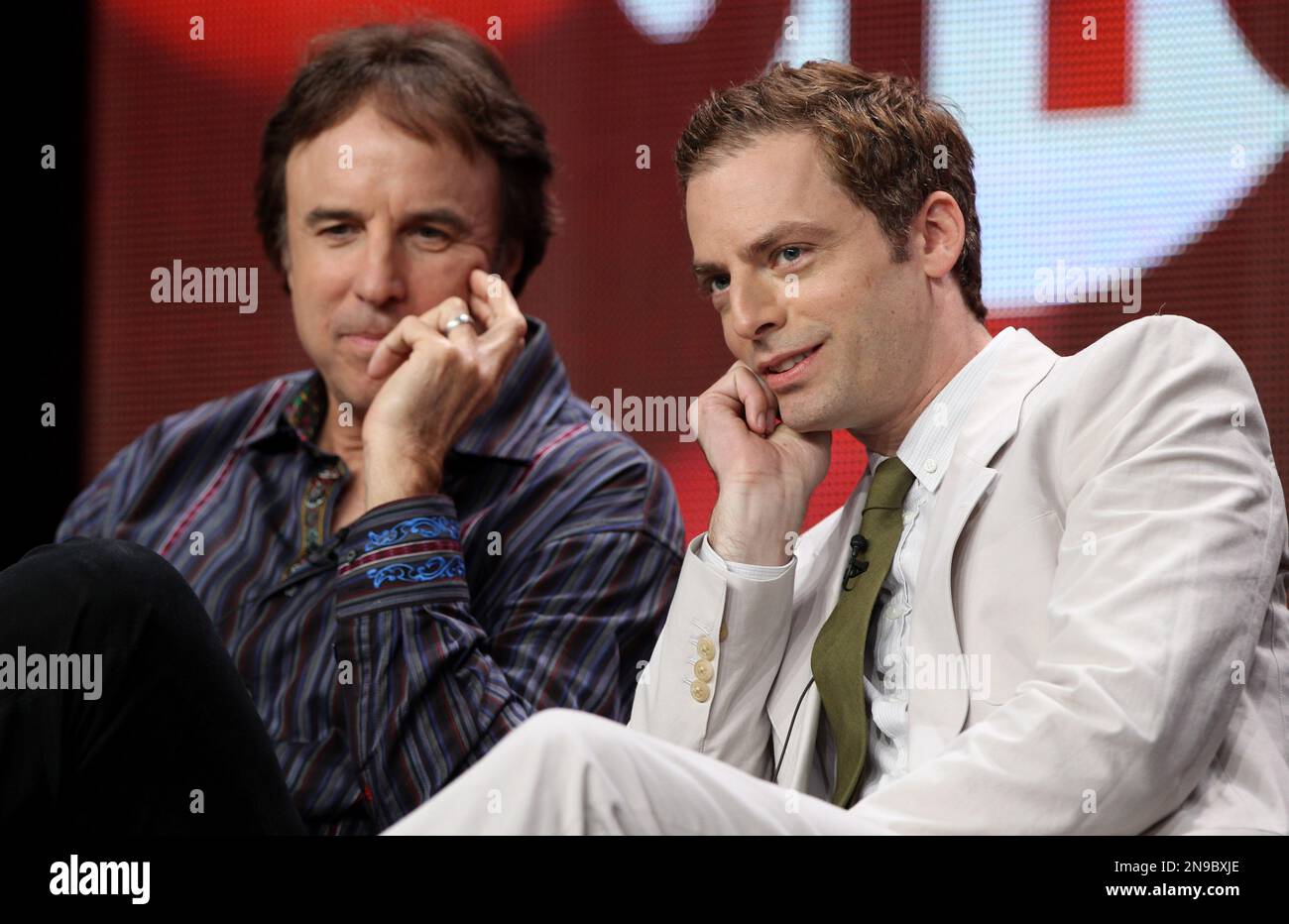 Actors Kevin Nealon, left, and Justin Kirk, from the television show ...