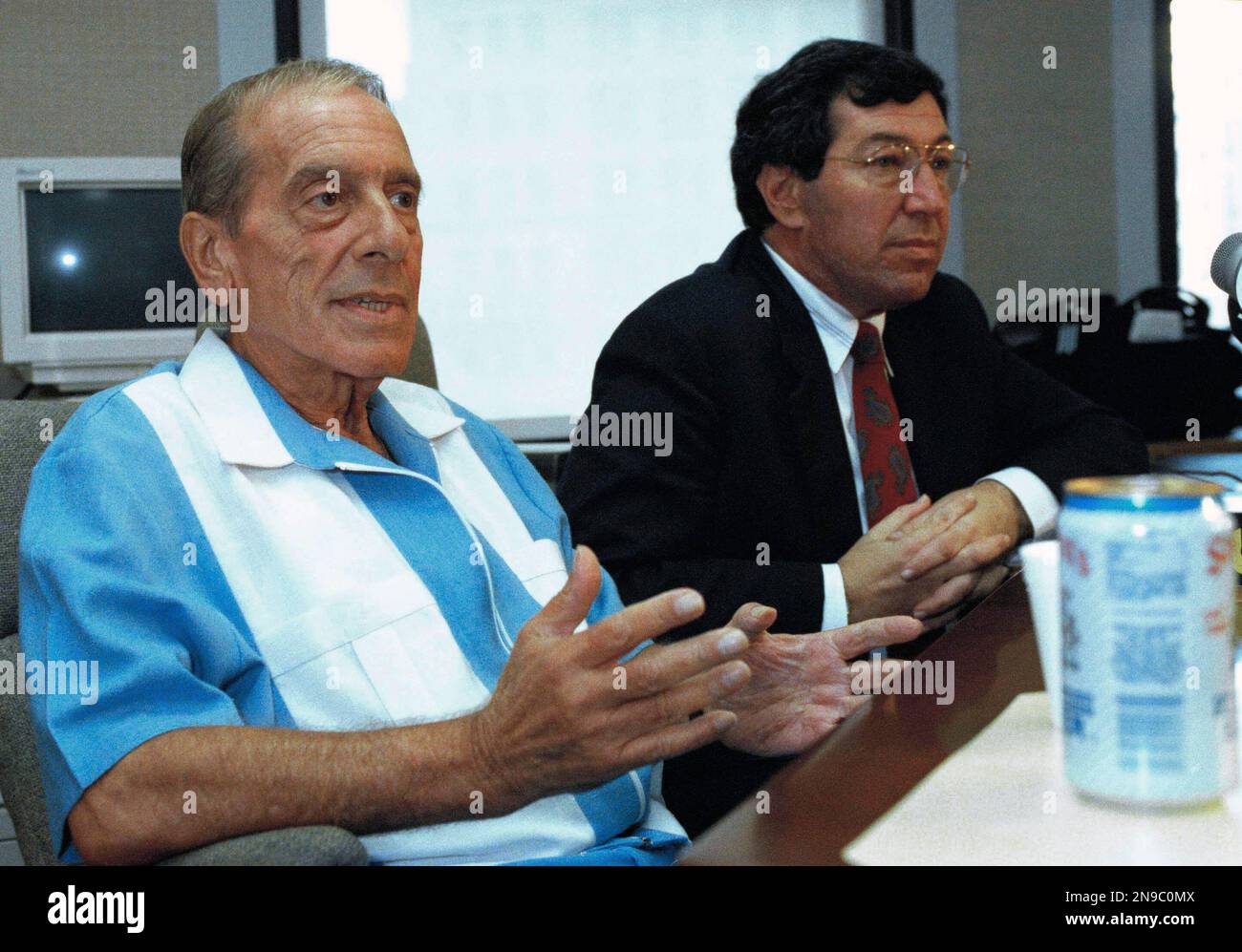 Gregory Scarpa, left, accompanied by his attorney Gary Pillersdorf ...