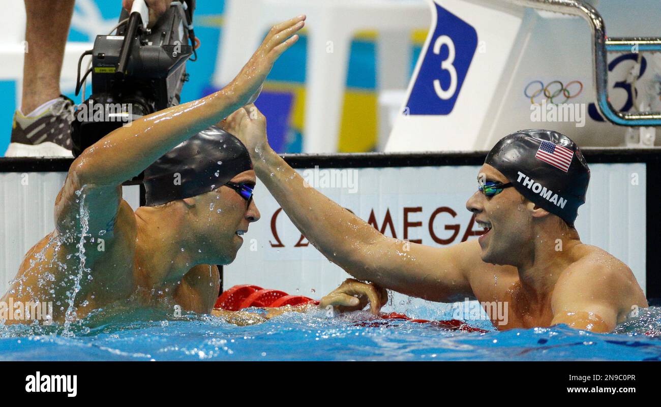 United States' Matthew Grevers, left, and United States' Nick Thoman ...