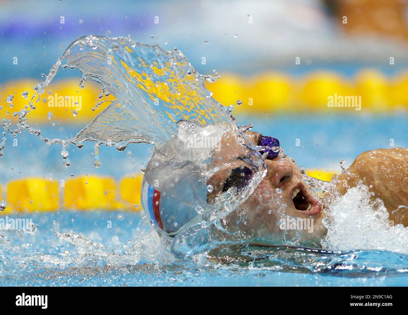 Russia's Veronika Popova competes in a women's 200-meter freestyle ...