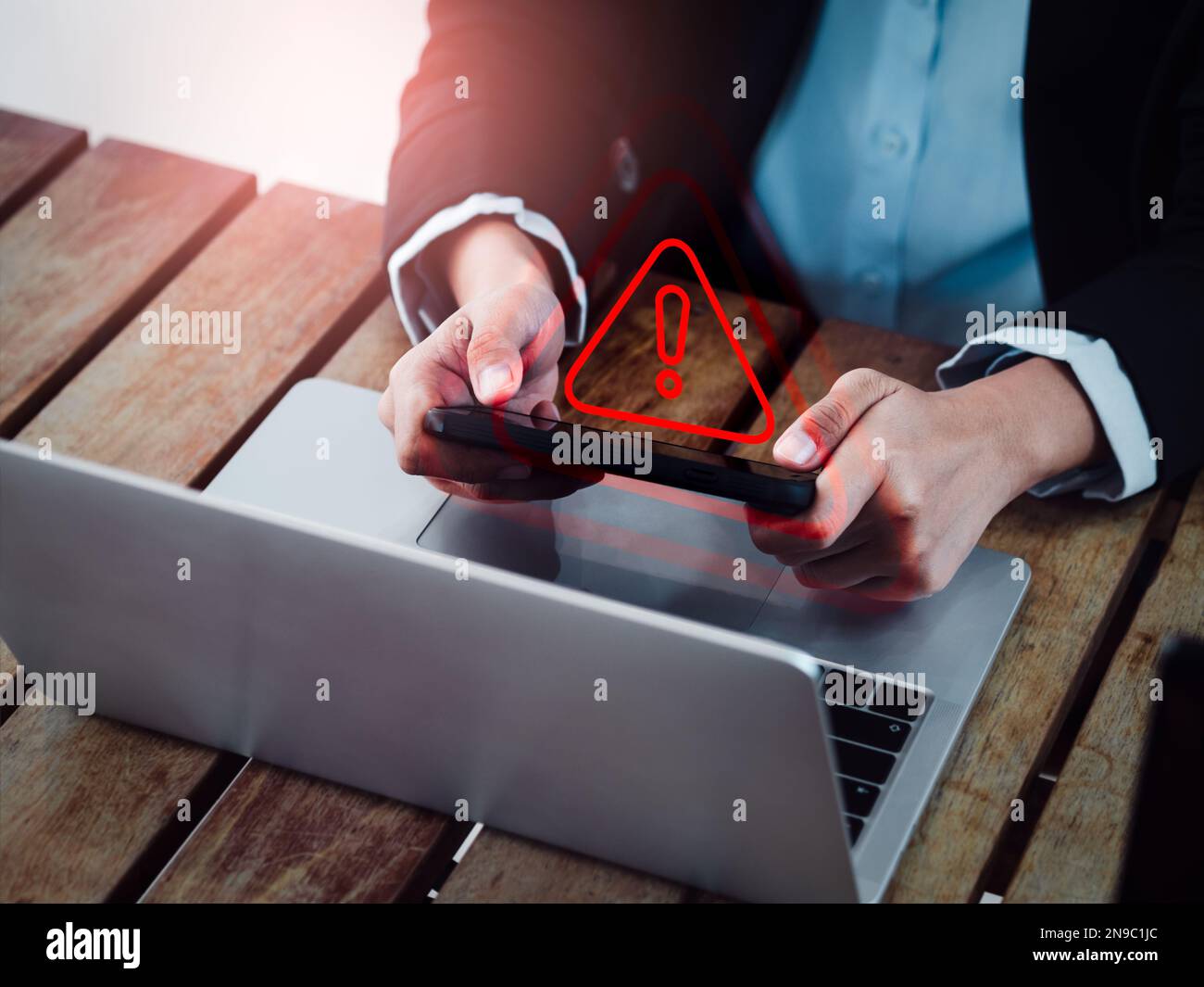 Virus alert. Red triangle, System hacked error sign, malware, attention ... Virus alert. Red triangle, System hacked error sign, malware, attention ...