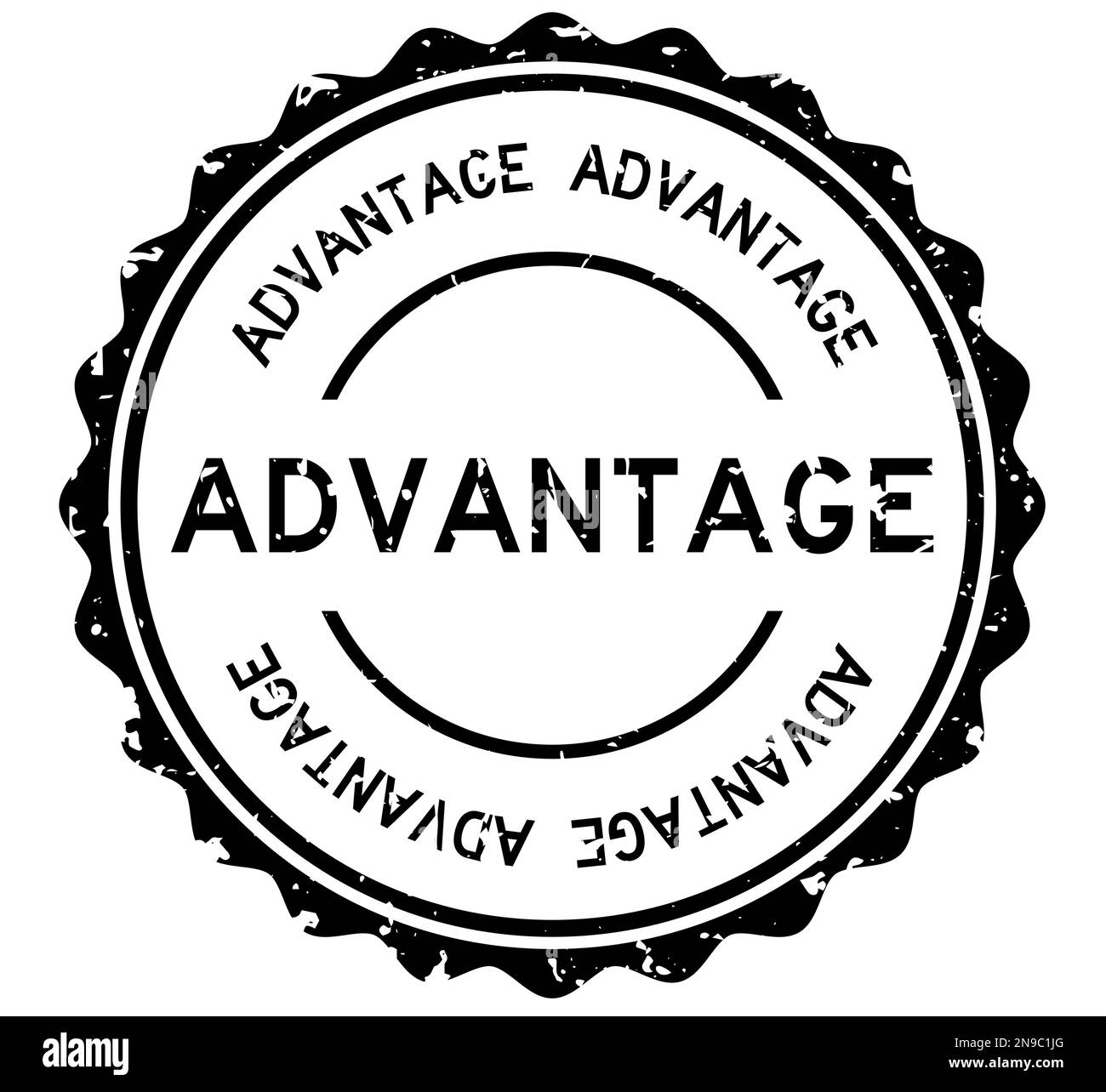 Grunge black advantage word round rubber seal stamp on white background Stock Vector Image & Art ...