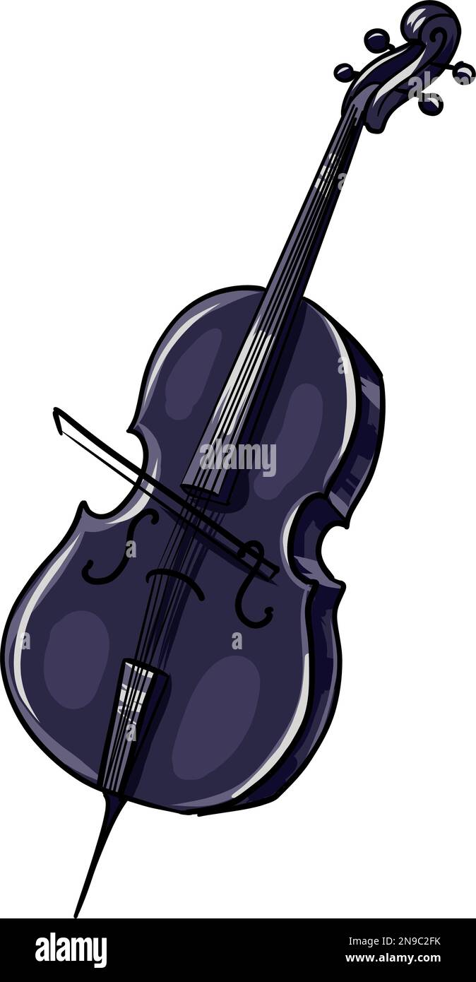 Black cello. Vector illustration of the cello EPS10 Stock Vector Image ...
