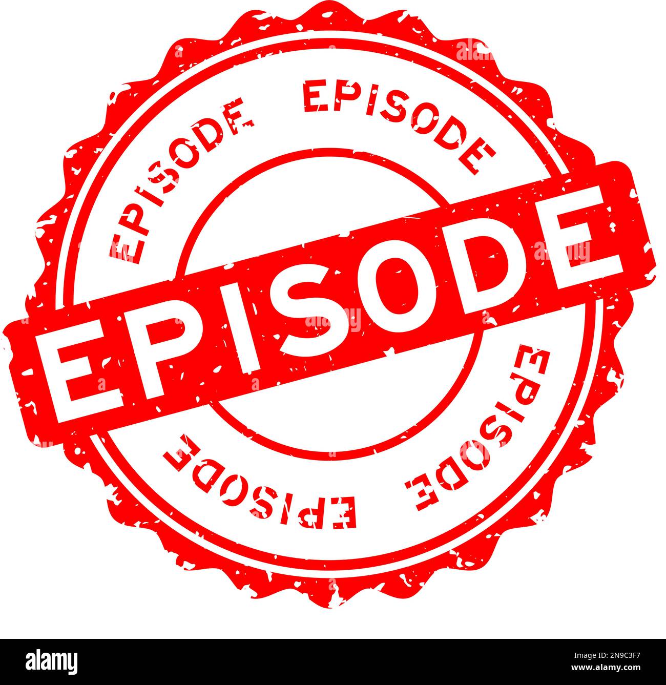 Grunge red episode word round rubber seal stamp on white background Stock Vector Image & Art - Alamy