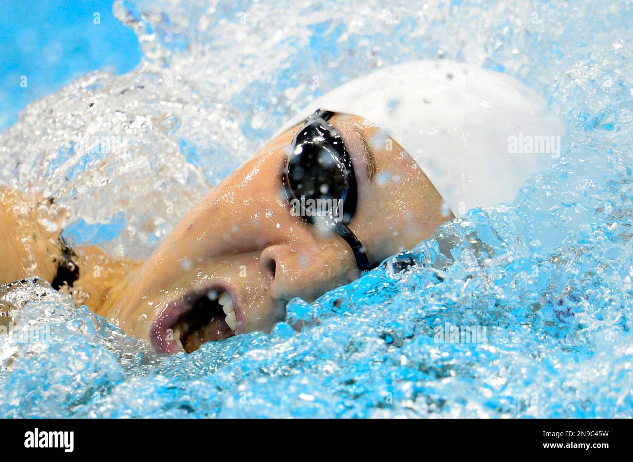 Canada's Brittany Maclean competes in the women's 400-metre freestyle ...
