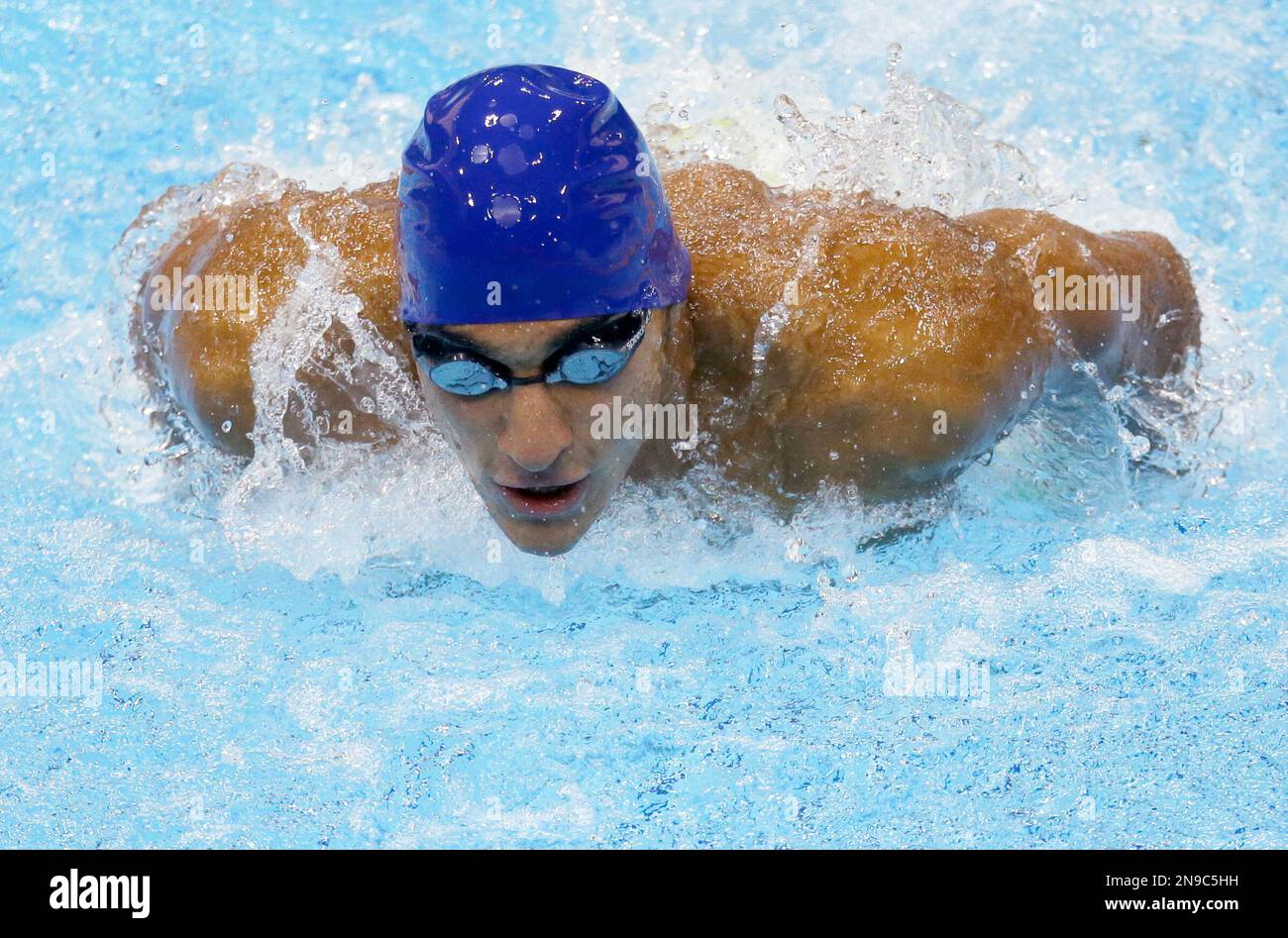 Kuwait's Yousef al-Askari competes in a men's 200-meter butterfly ...
