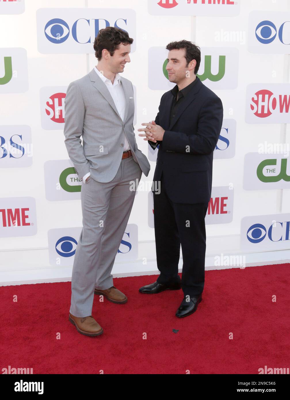 Michael Urie and David Krumholtz attend the CBS, Showtime and The CW ...