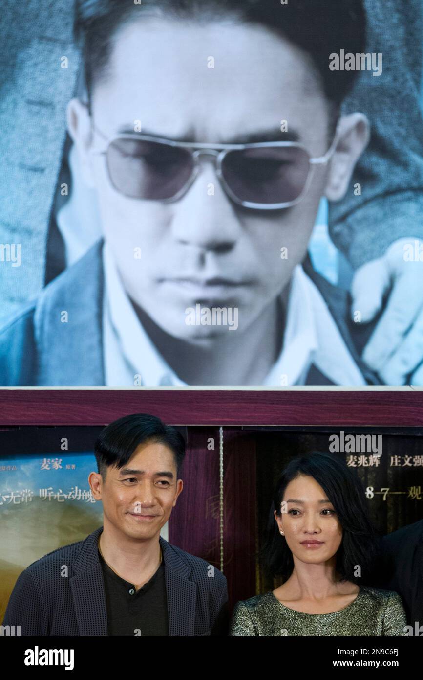 Chinese actress Zhou Xun, left, and Hong Kong actor Tony Leung, right ...