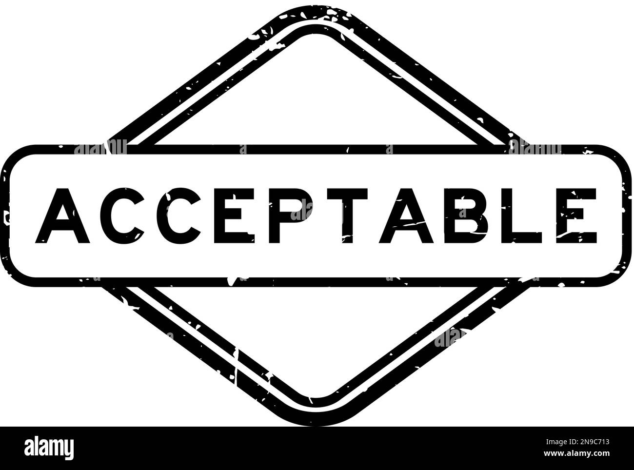 Grunge black acceptable word rubber seal stamp on white background ...