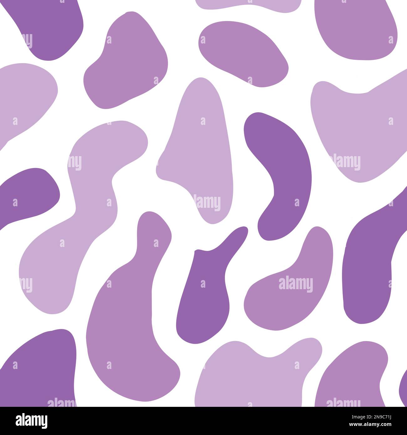 Purple spots seamless pattern on white background. Vector illustration ...