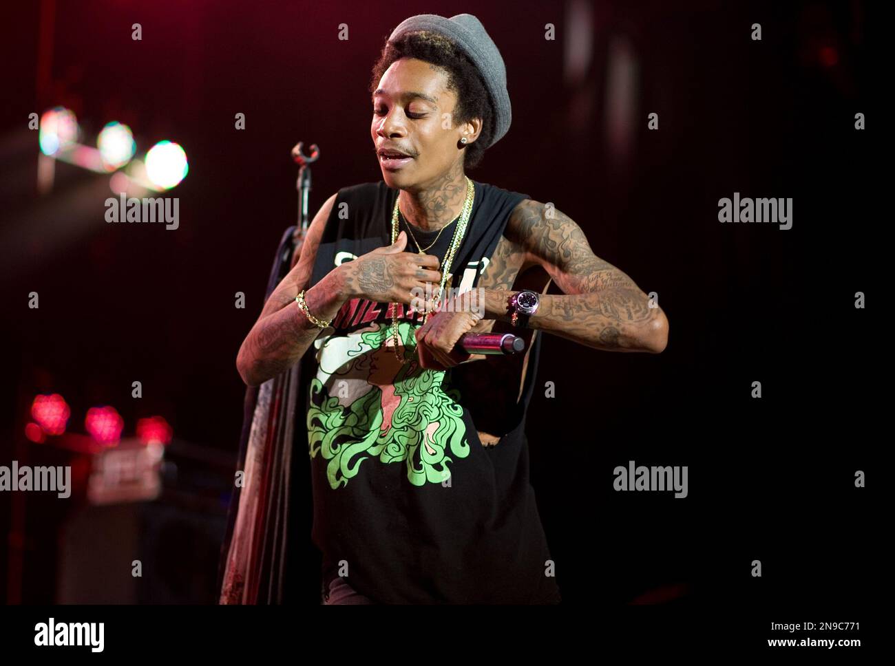 Rapper Wiz Khalifa performs at the Molson Canadian Amphitheatre during ...