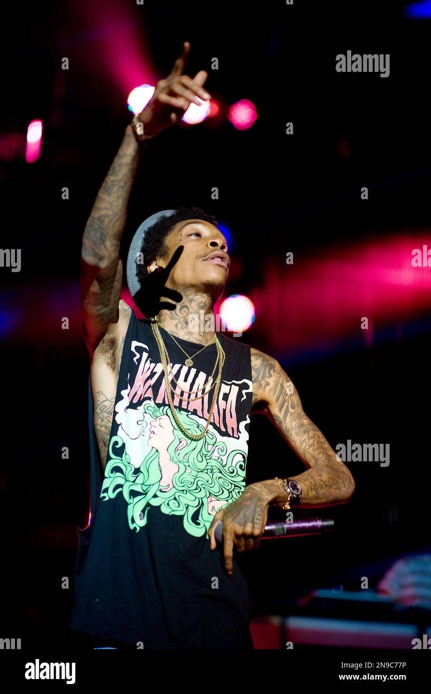 Rapper Wiz Khalifa performs at the Molson Canadian Amphitheatre during ...